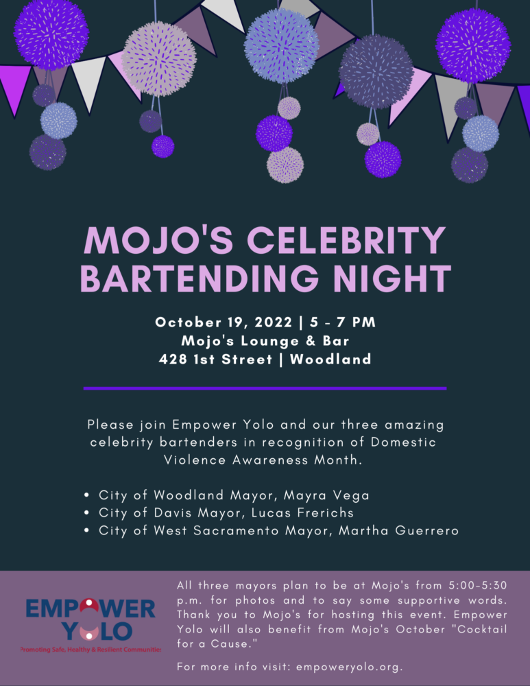Mojo's Celebrity Bartending Night Pennants (8.5 x 11) - Empower Yolo